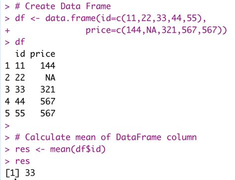 calculate mean or average in r spark by {examples}