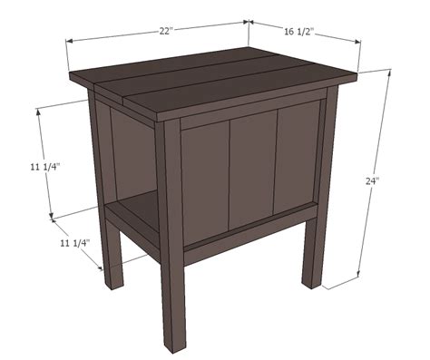 tidy up end table ana white