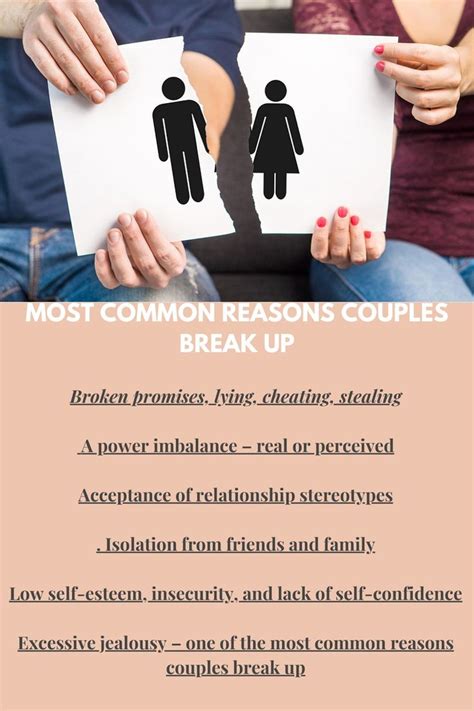 Most Common Reasons Couples Break Up Breakup Types Of Relationships