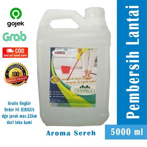 Jual Karbol Sereh Sabun Pel Lantai Anti Bakteri 5 Liter Bening Shopee