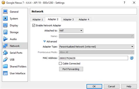 android genymotion emulator no internet connection