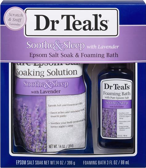 Dr Teals Lavender Epsom Salt And Foaming Bath Oil Sampler