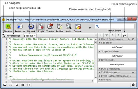 debugging chrome developer tools missing script tab stack overflow