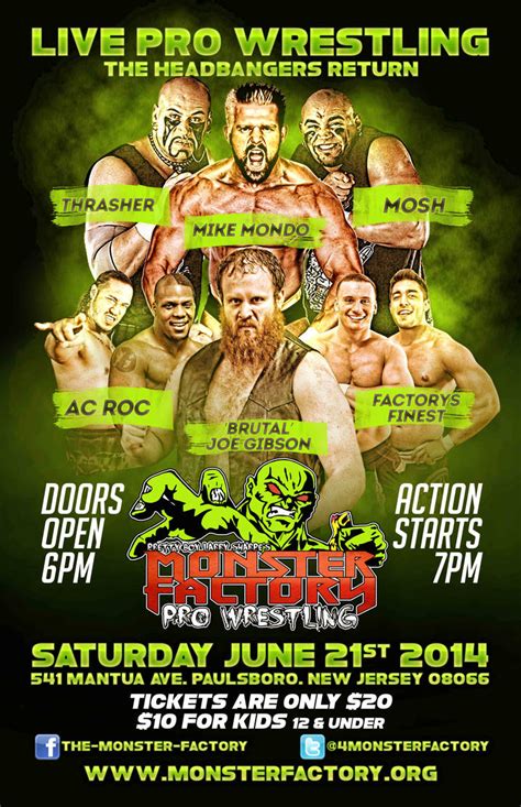 Monster Factory Pro Wrestling Event Poster By Theironskull On Deviantart