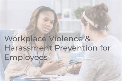 Basic Workplace Violence And Harassment Prevention For Employees United