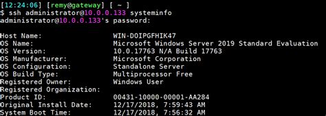 ssh on windows server 2019 including how to sudo