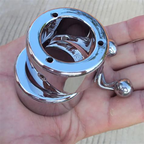 Stainless Steel Clasp Combination Type Penis Ring Scrotum Pandant