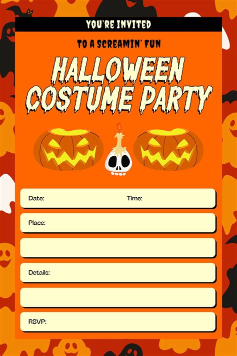 Adult Halloween Party Invitations 15 Free Pdf Printables Printablee