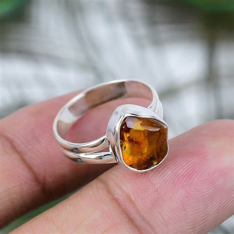 Amber Ring Etsy