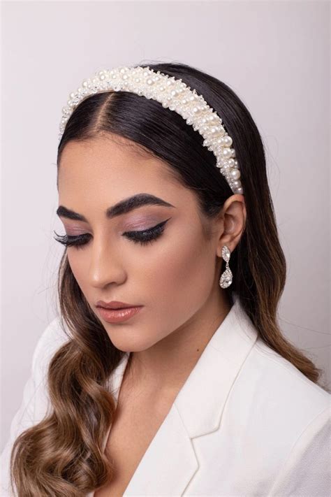 Wedding Headband Pearl Bridal Headpiece Pearl Bridal Shower Headband