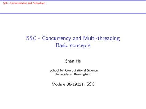 ssc concurrency and multi threading basic concepts