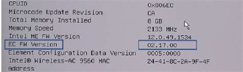 embedded controller ec firmware update for intel® nuc element