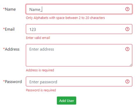 reactive form validation in angular form validation in angular hot