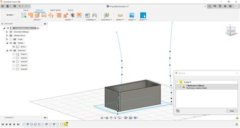 solved sweep error tool body creation failed autodesk community