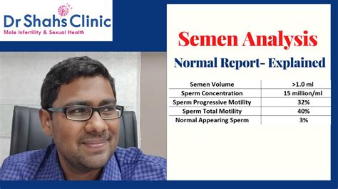 Semen Analysis Normal Report Explained A Z Youtube