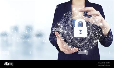 Data Protection Privacy Concept Gdpr Cyber Security Network Two Hand