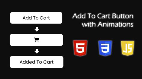 make an add to cart button with html css and javascript youtube
