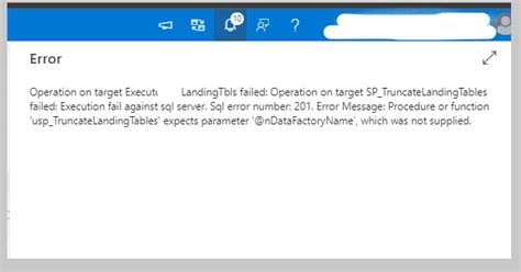 azure data factory capture error output from notifications tab stack