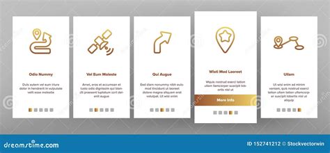 Gps Navigation Linear Icons Set Satellites Coordinates Maps