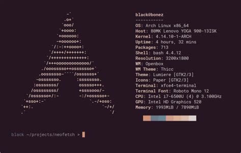 neofetch a command line system information tool