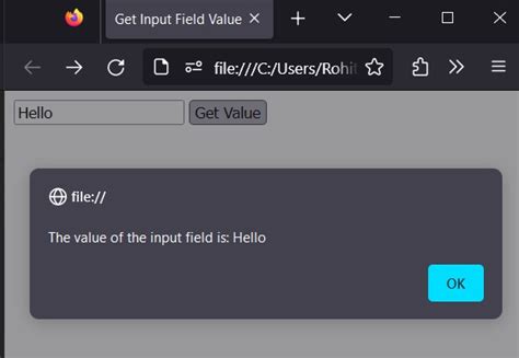 how to get value of input field in javascript