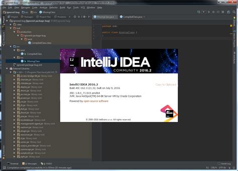 intellij idea 2016 2 community edition excludes rcs