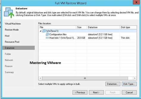 veeam backup replication restore vm 7 mastering vmware