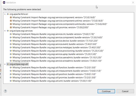 java eclipse rcp how to fix missing constraint import package and
