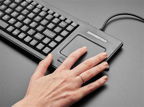 full size panel mount keyboard with trackpad id 5059 59 95