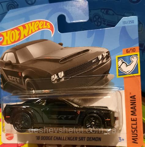 Купить Hot Wheels 2023 Muscle Mania 18 Dodge Challenger Srt Demon 6 10