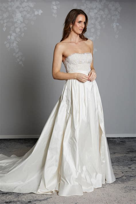 Rania Strapless Lace Wedding Gown With Overskirt Vinka Design