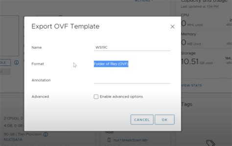 exporting vms to ova