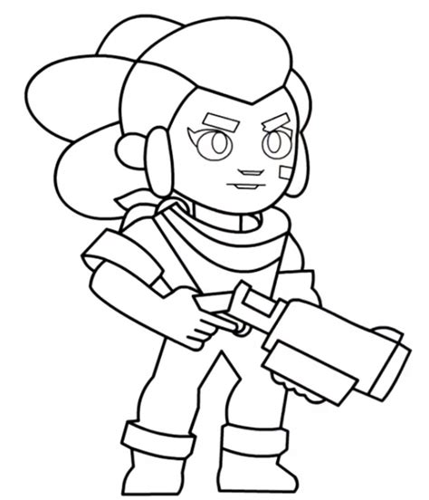 Dibujo Para Colorear Brawl Stars Shelly 30