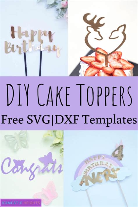 Cricut Cake Topper Templates
