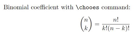 How To Write Binomial Coefficient In Latex Codespeedy