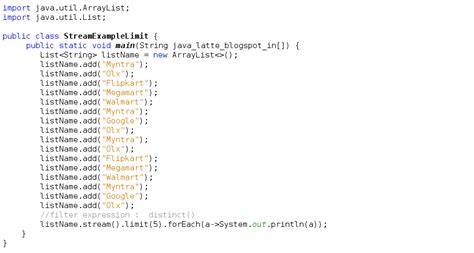 java latte stream and lambda examples in java 8