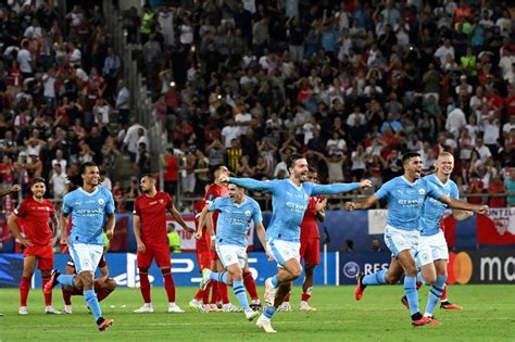 مانشستر سيتي يقهر بونو ويتوج بطلًا للسوبر الأوروبي