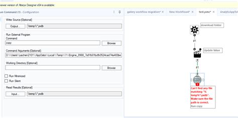 dynamic parameter in run command tool alteryx community