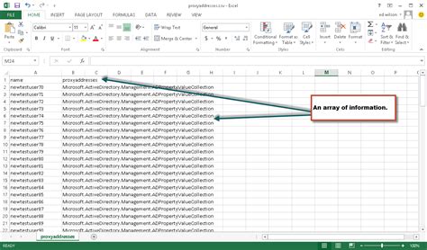 active directory user attributes spreadsheet with export user names and