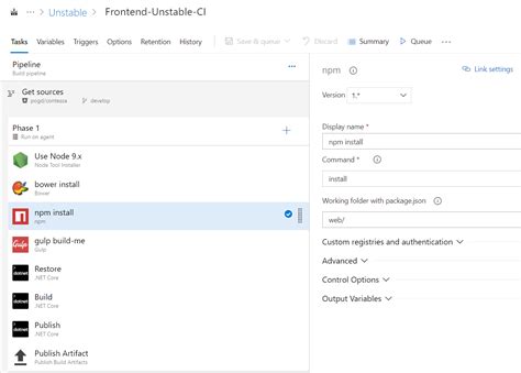 vsts azure devops failing on npm install stack overflow