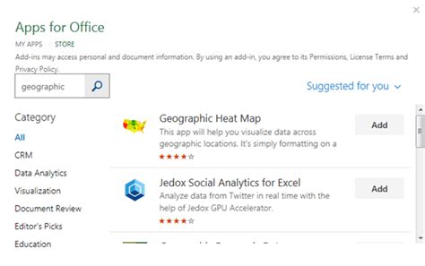 how to create a geographical heat map in excel