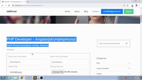 online job portal project in php php project tutorial hindi 23