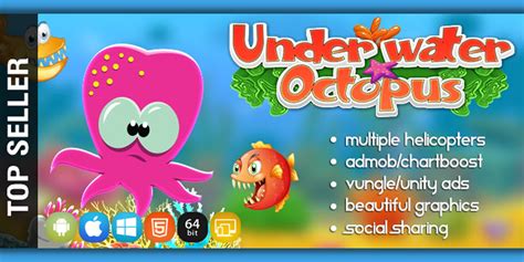 underwater octopus unity game source code by marknajom