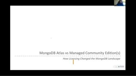 mongodb atlas vs managed community edition