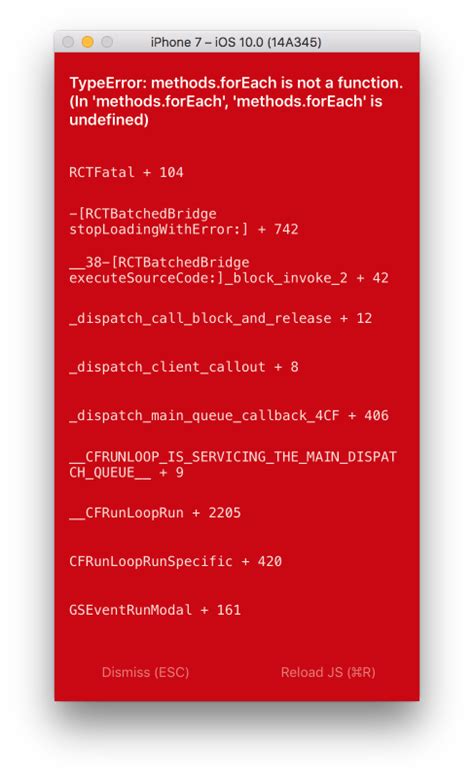 react native fatal rctbatchedbridge error on launch