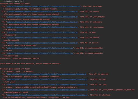 scv datasets pancreas oserror unable to open file truncated file
