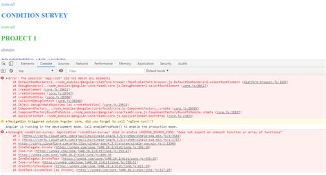 application condition survey died in status loading source code