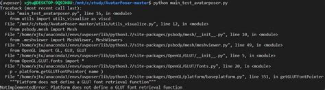 notimplementederror platform does not define a glut font retrieval