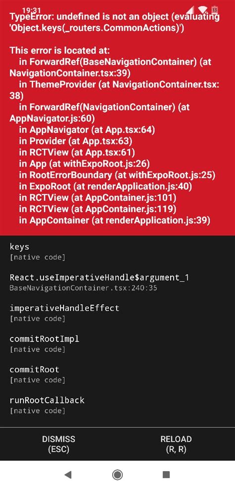 v5 undefined is not an object evaluating object keys routers