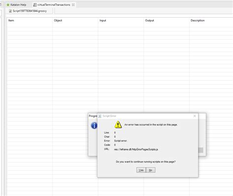 getting error of selenium exception on katalon 7 when